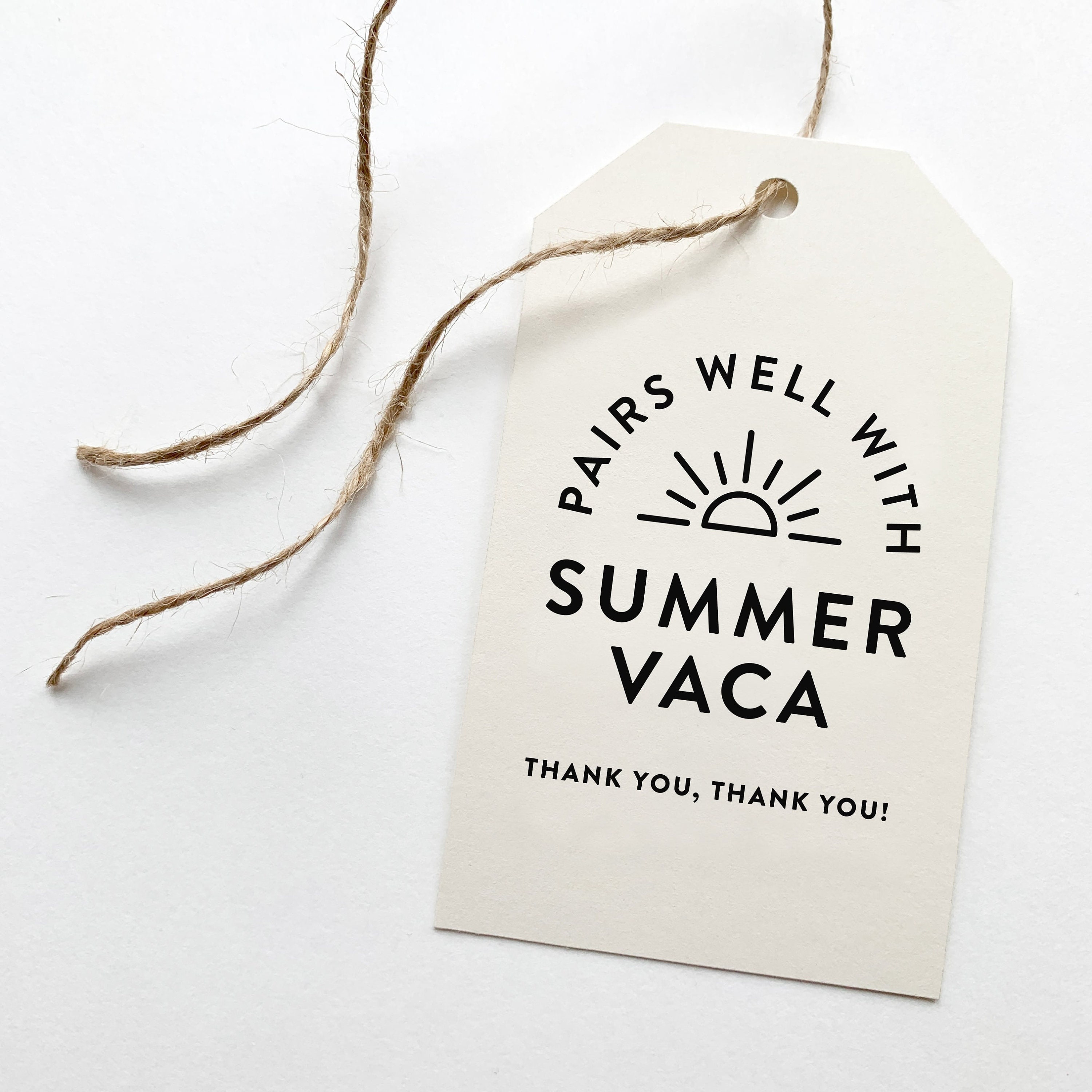 End-of-year Teacher Gift, Summer Vacation, Wine Gift Tags, 4-pack ...