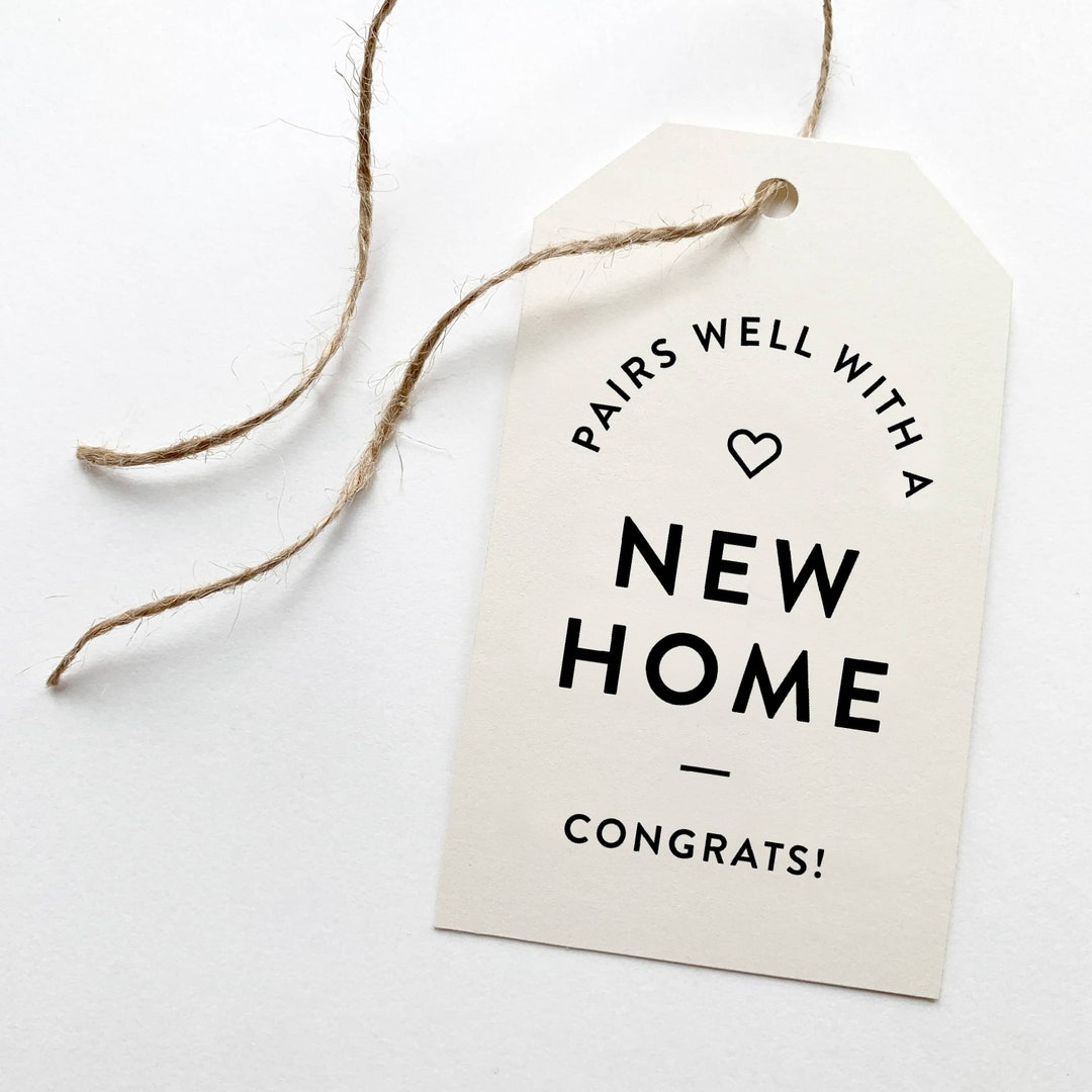 Housewarming, Wine Tags, 4-pack, Champagne Gift Tags, House Warming ...
