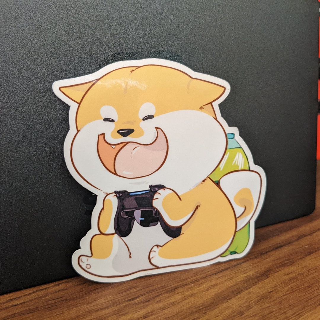 Shiba Inu & Gaming Vinyl Sticker Cute Stickers Gift for - Etsy