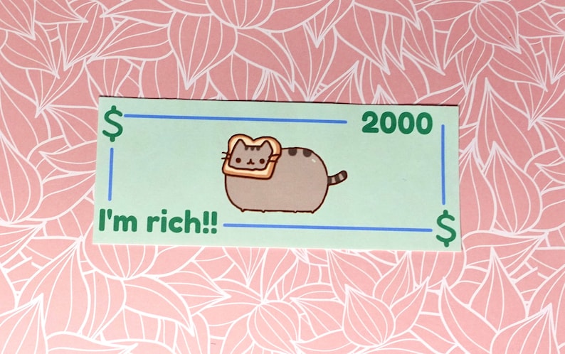 Digital Printable 12pc Kawaii Cute Placeholders for Cash - Etsy