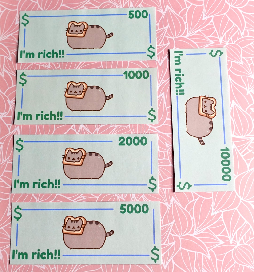 Digital Printable 12pc Kawaii Cute Placeholders for Cash Stuffing - Etsy