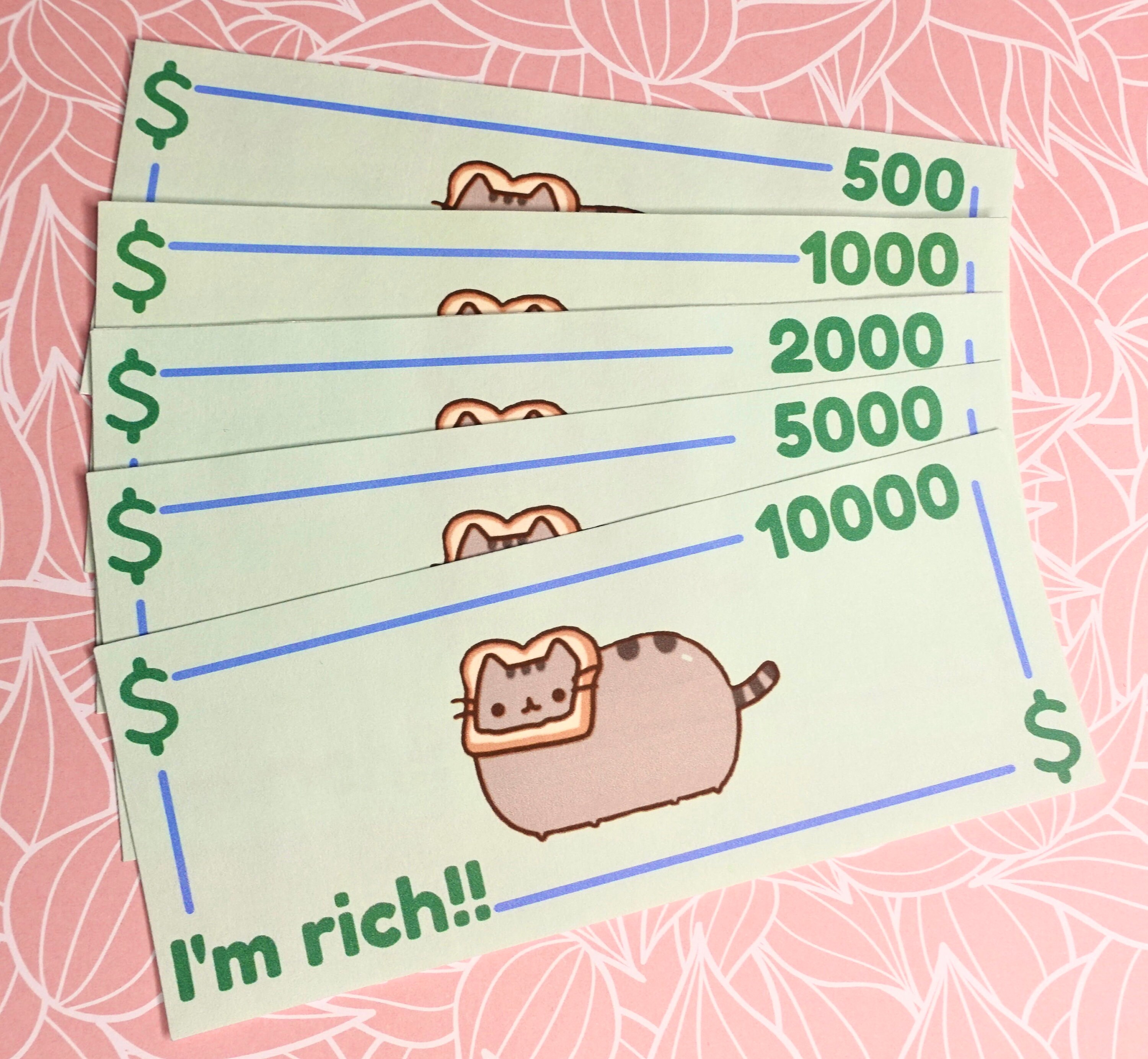 Digital Printable 12pc Kawaii Cute Placeholders for Cash Stuffing - Etsy