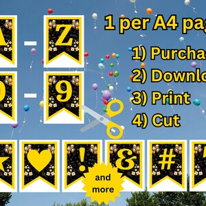 Printable Banner, Digital Downloads, DIY Printable Banner in All CAPS ...