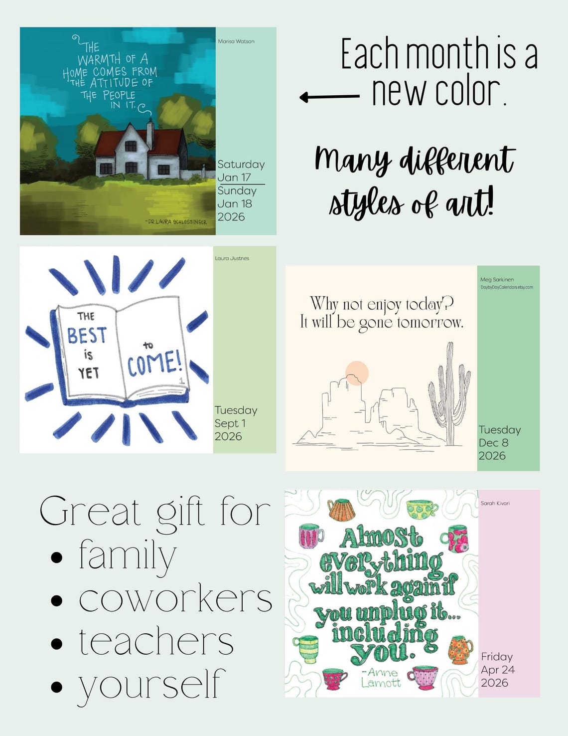 Motivational Page-a-day Calendar 2026 - Etsy