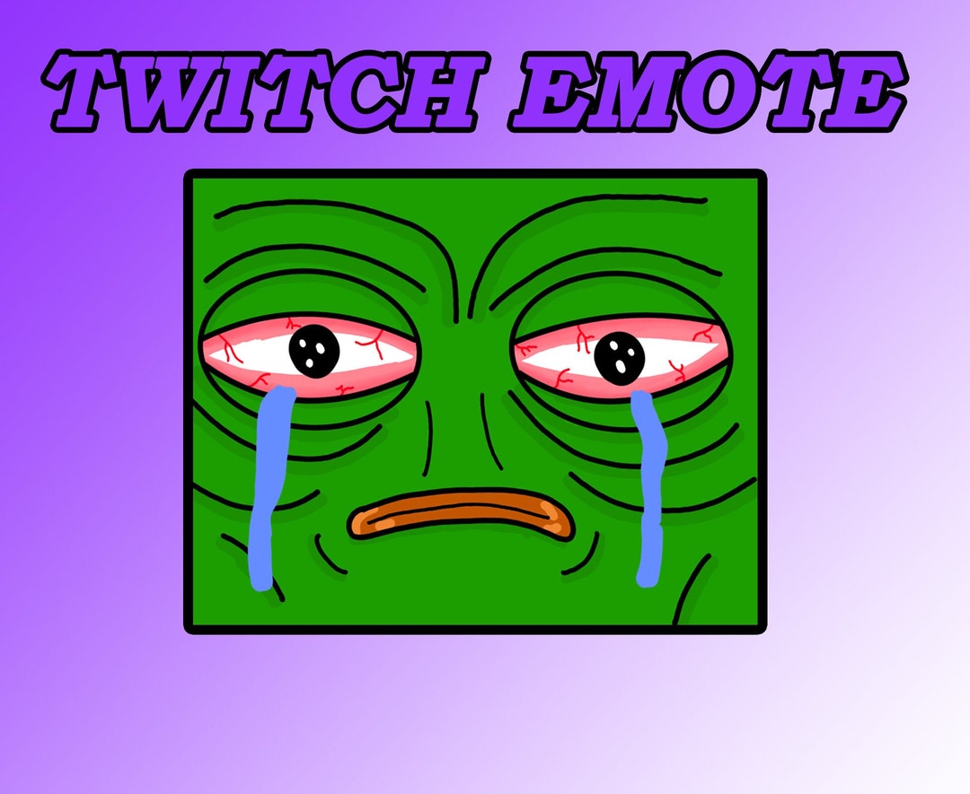 Pepe Ugly Crying Face Emote - Etsy