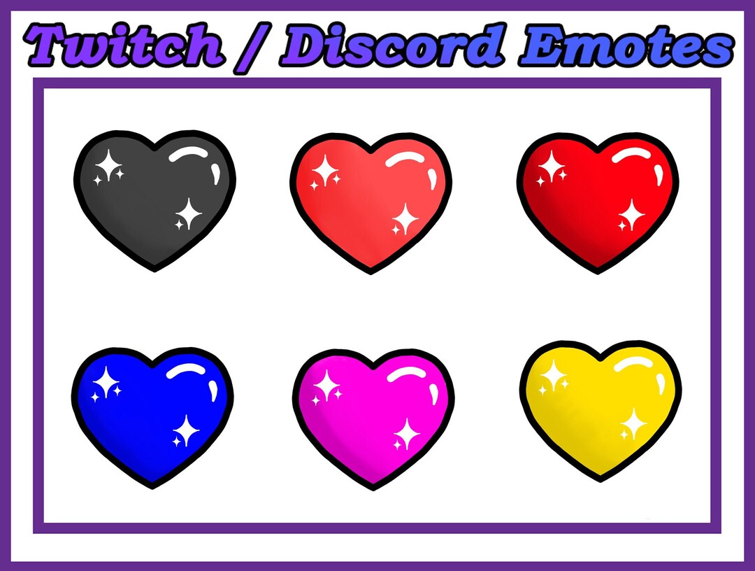 Shiny Heart Badges and Emotes - Etsy