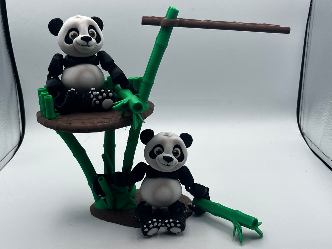 Flexi Panda With Bamboo Sticks / Removable Accessories / Articulated ...