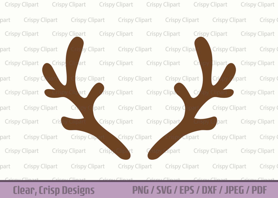 Reindeer Antlers Svg Christmas Clipart Cute Reindeer Antlers Vector