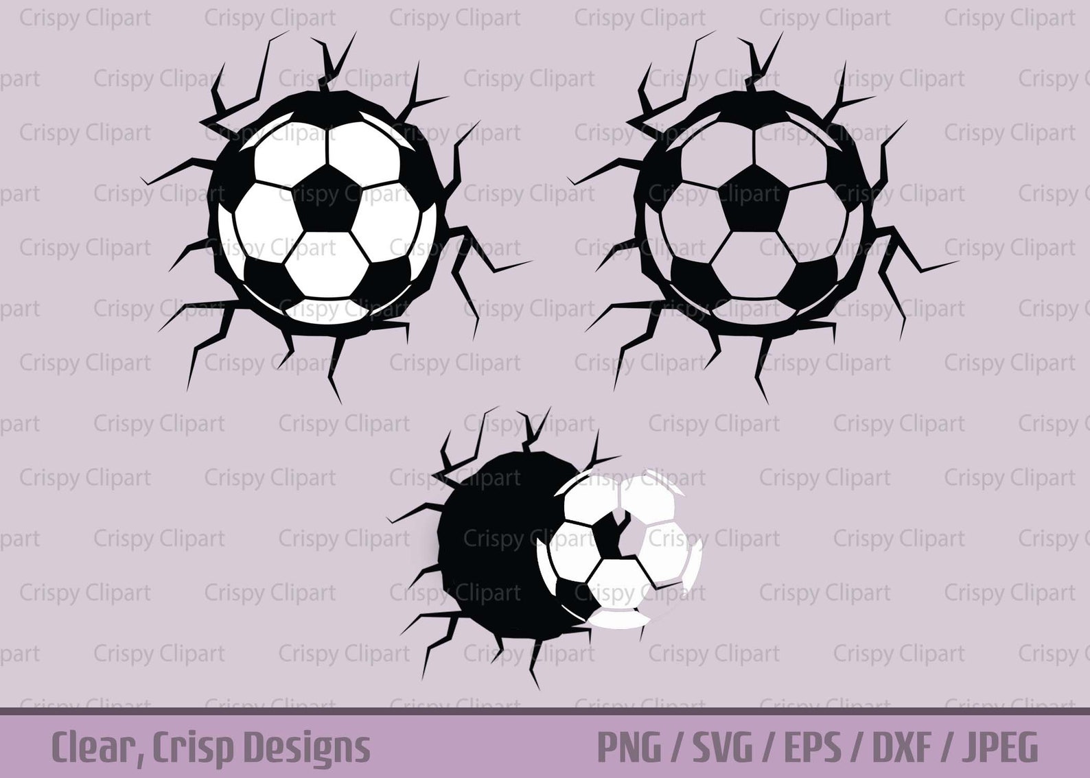 Soccer Ball Clipart, Soccer Ball in the Wall SVG, Soccer Vector Art ...