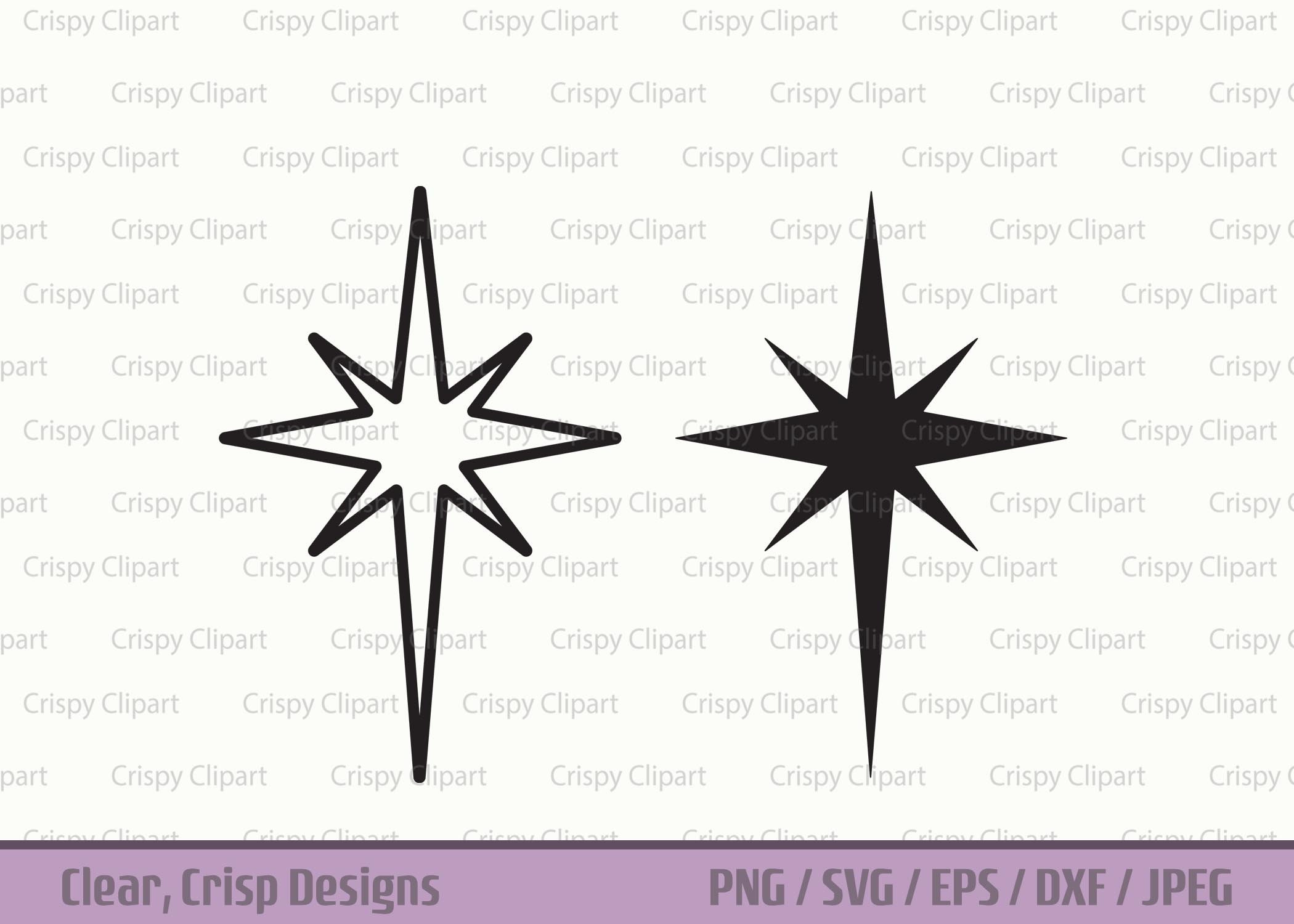 North Star SVG, Nativity Star of Bethlehem Outline, Christmas Star ...