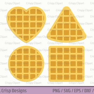 Waffle SVG Bundle, Simple Waffle Vector Art, Breakfast Food Clipart ...