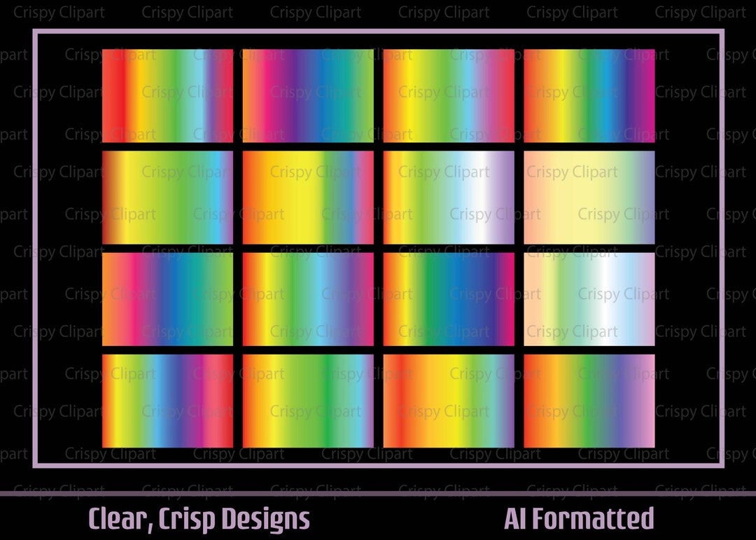 Rainbow Gradient Ai Formatted for Adobe Illustrator Color Spectrum ...