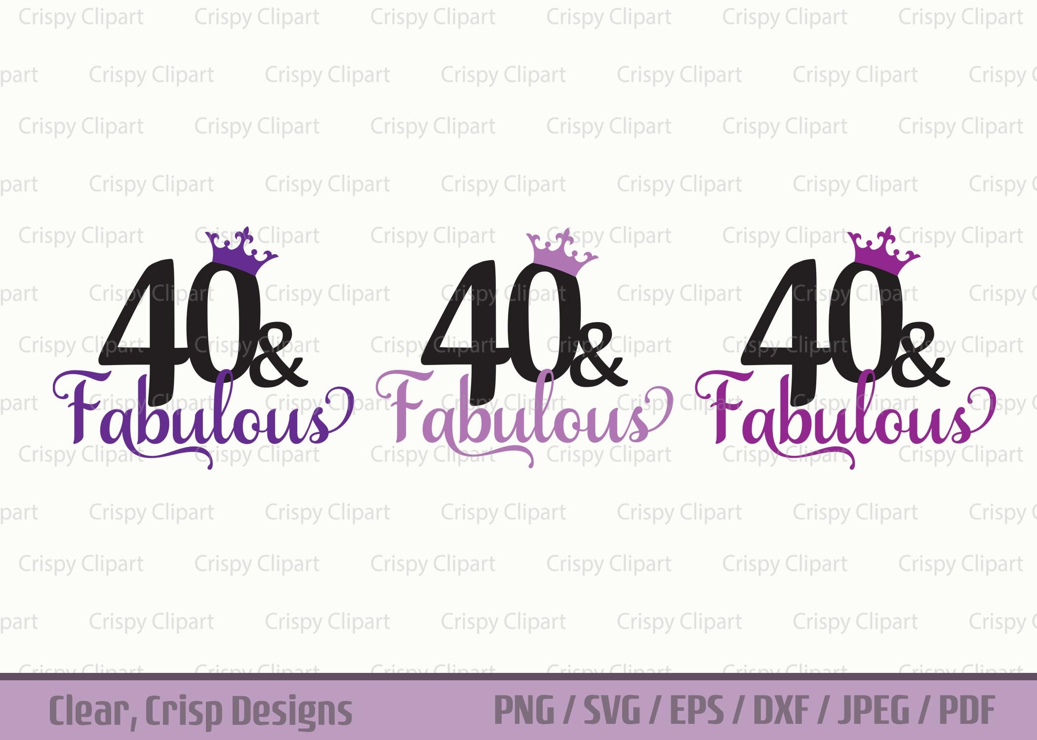 40th Birthday Quote SVG Cut File, 40 and Fabulous With Crown Queen ...