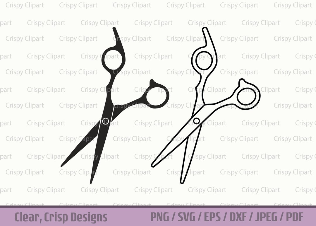 Hairdresser Scissors Silhouette SVG, Professional Hair Cutting Shears ...