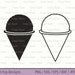 Snow Cone SVG, Snow Cone Silhouette Clipart, Snow Cone Outline Cut File ...