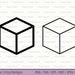 Cube Outline SVG, 3D Shapes Clipart, Geometry Vector Art, Square Block ...