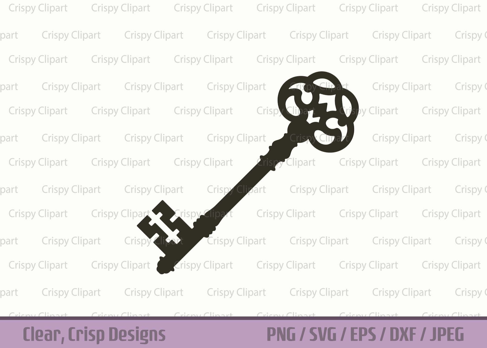 Ornate Skeleton Key SVG, Vintage Key Clipart, Decorative Key Vector Art ...