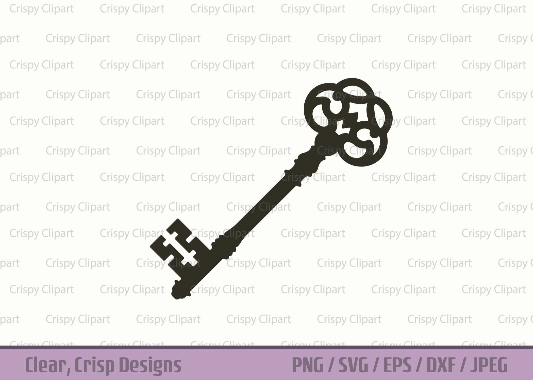 Fancy Skeleton Key Silhouette