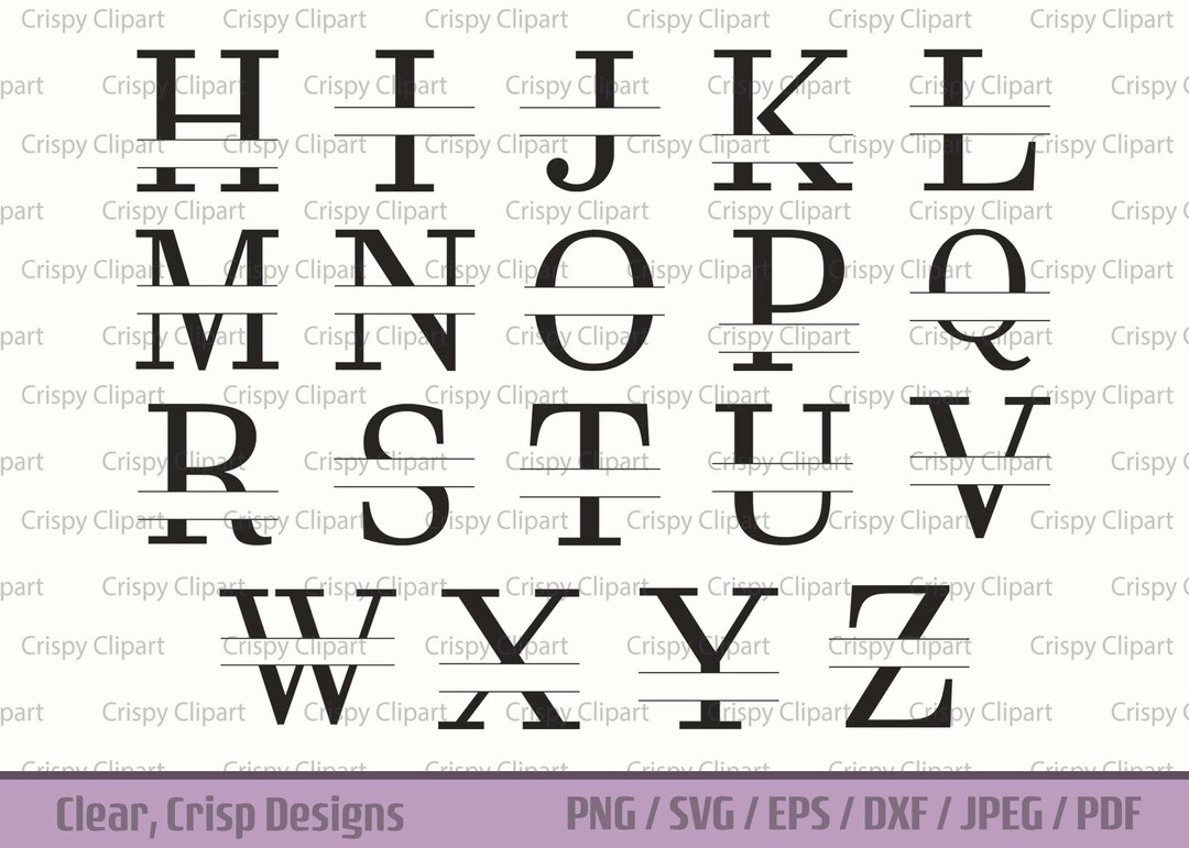 Custom Name Initial Monogram SVG Bundle Full Alphabet Included Letter ...