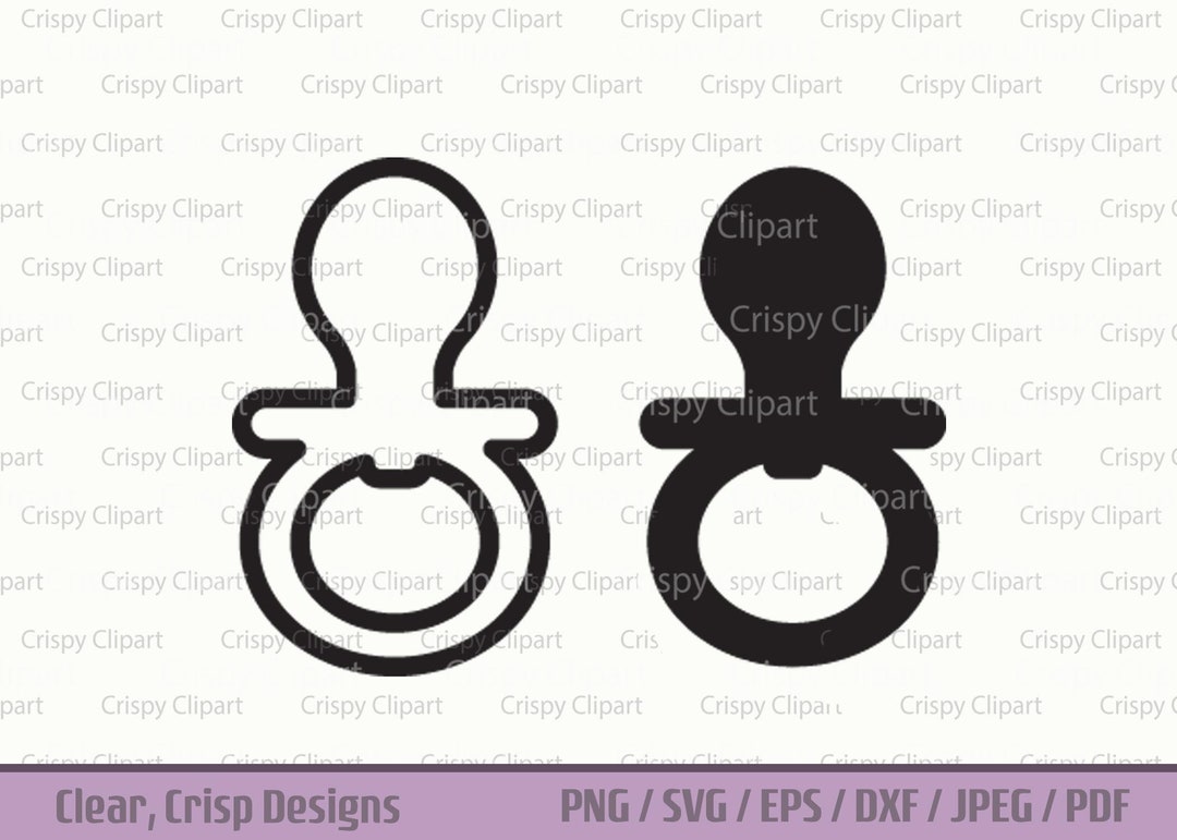 Baby Pacifier Silhouette SVG, Infant Dummy Clipart, Baby Soother ...
