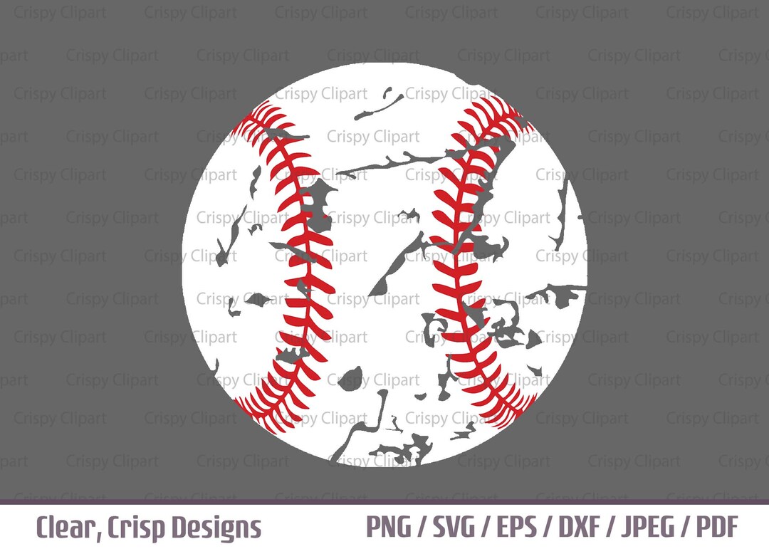 Distressed Baseball SVG Hardball Cut File Summer Sport Vector Art ...