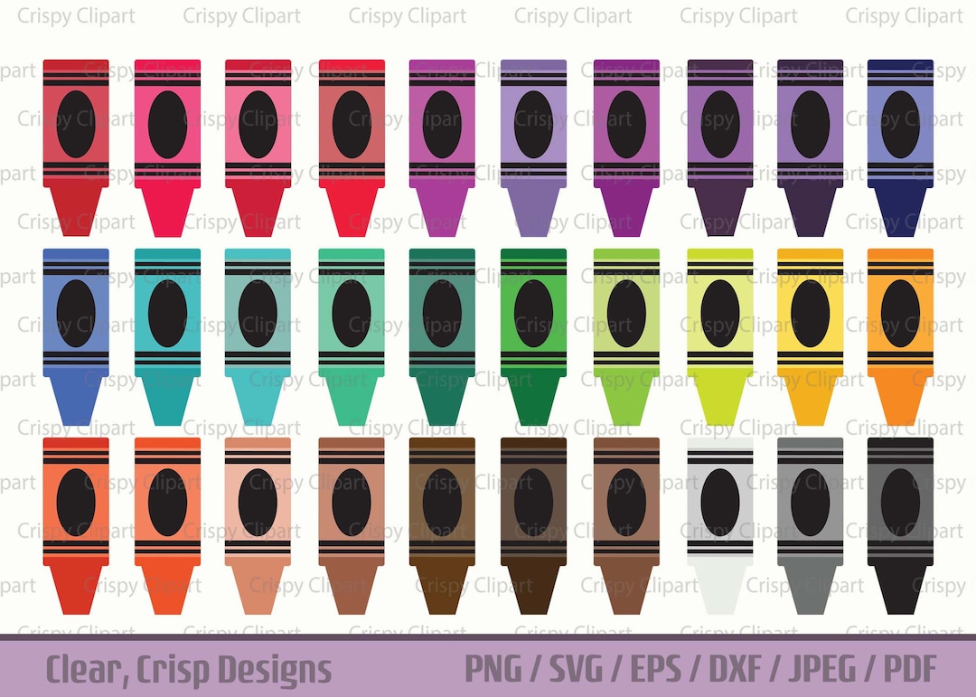 Crayon SVG Bundle, Crayon Clipart, Rainbow Color Crayons, Drawing ...