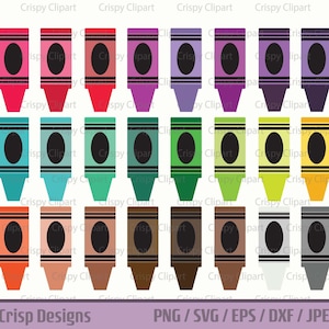Crayon SVG Bundle, Crayon Clipart, Rainbow Color Crayons, Drawing ...