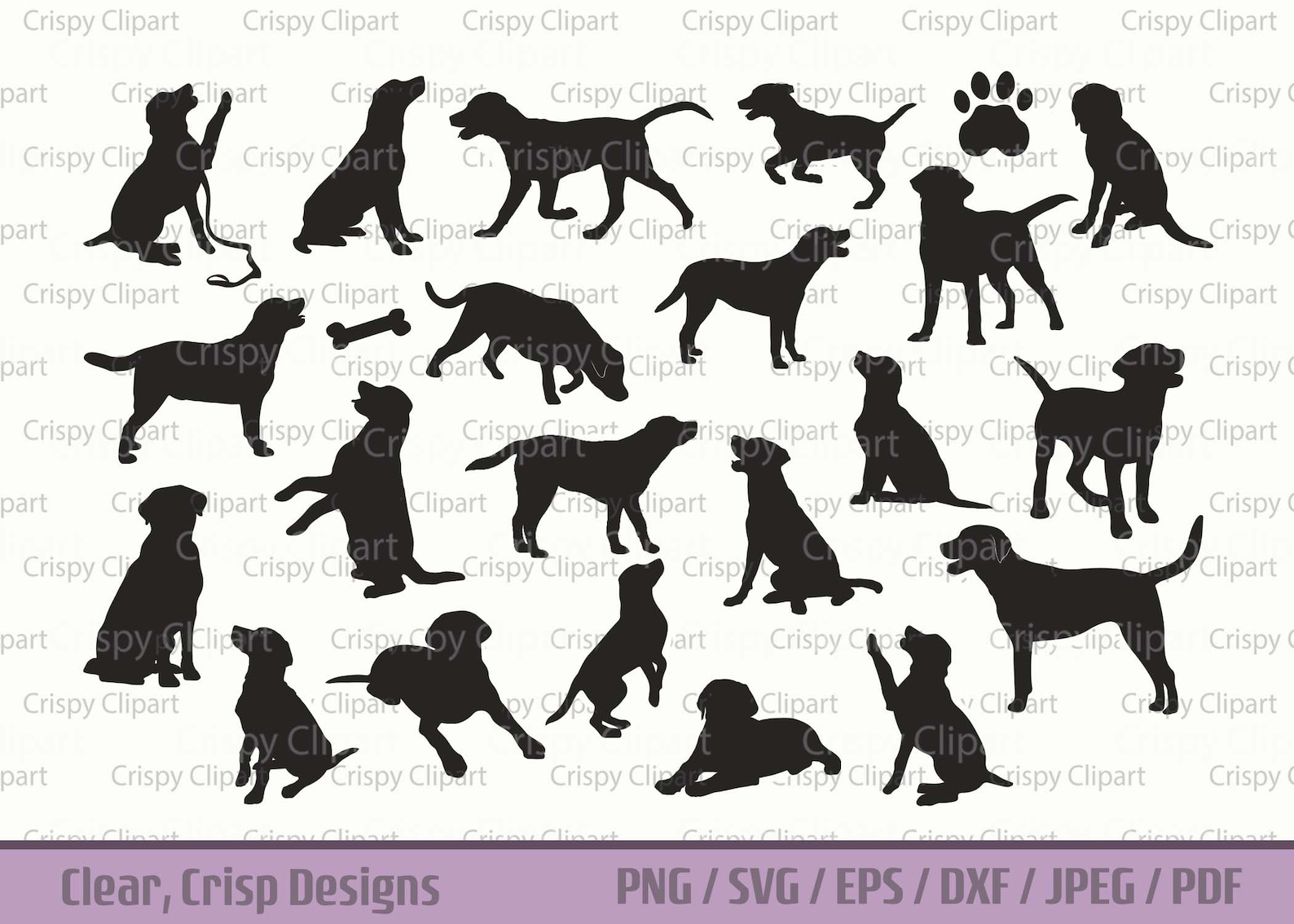 Labrador Retriever SVG Bundle Pet Dog Clipart Golden Lab Cut File Black ...
