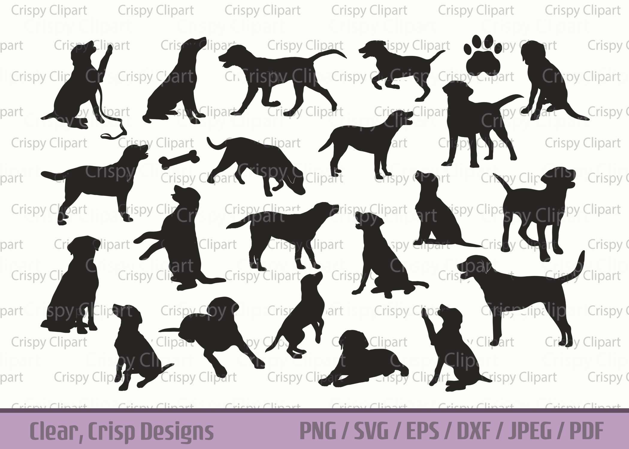 Labrador Retriever SVG Bundle Pet Dog Clipart Golden Lab Cut File Black ...