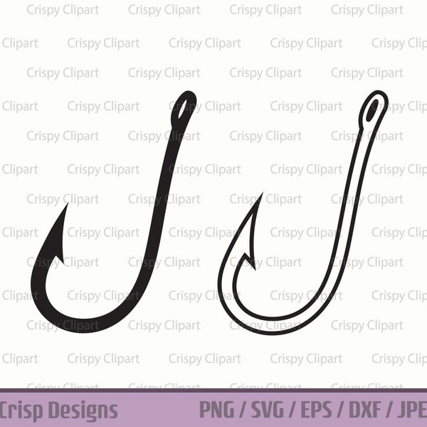 Fish Hook Svg - Etsy
