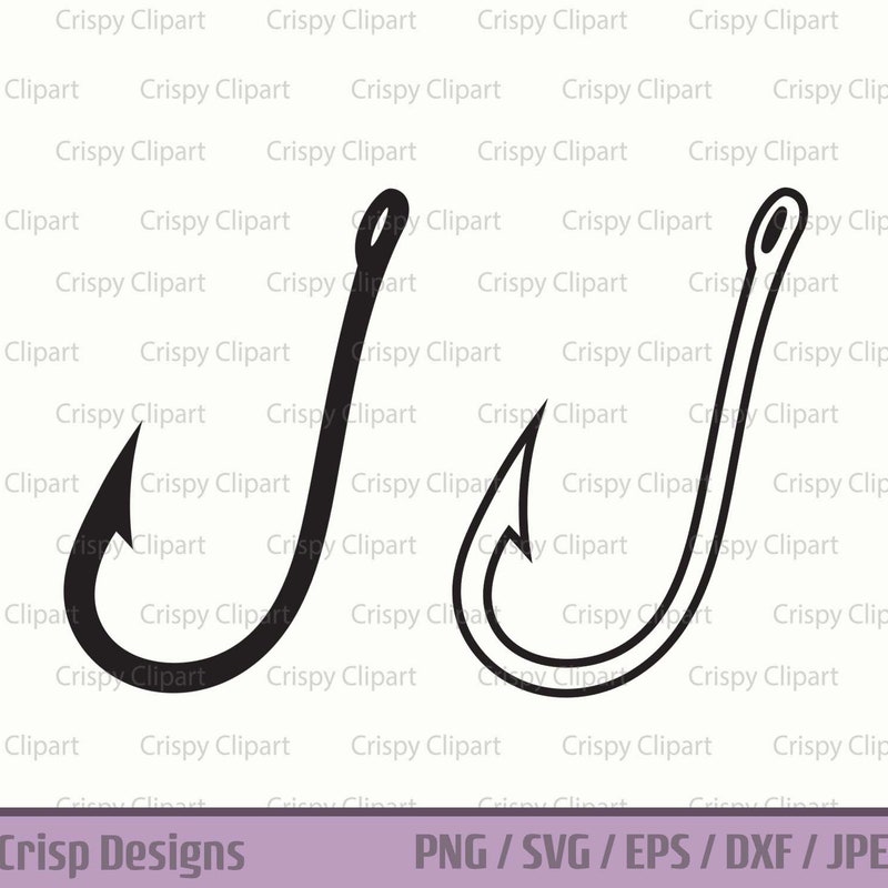 Fish Hook Svg - Etsy