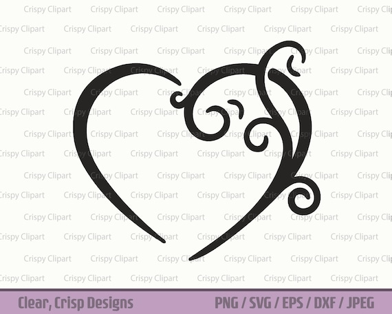 Swirl Heart Vector