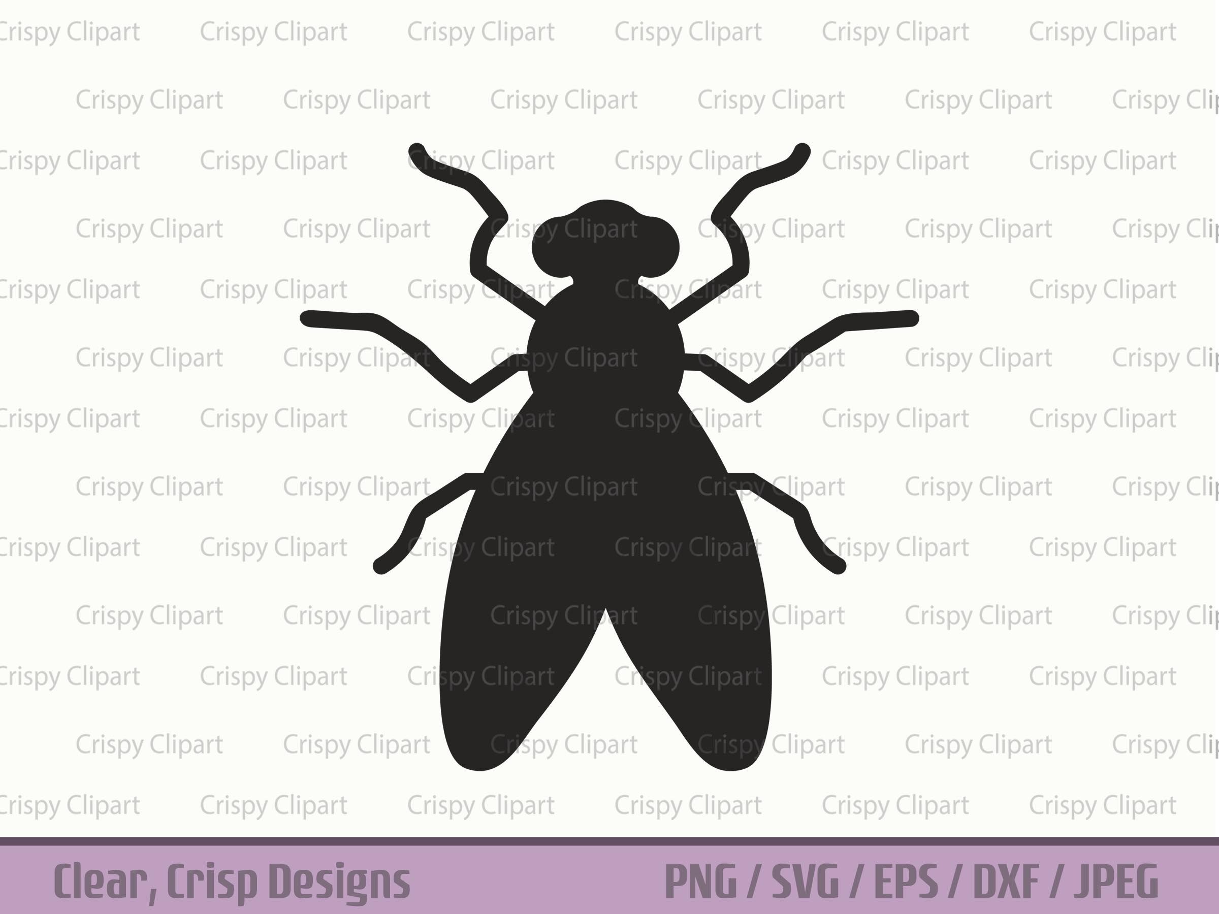 Fly Silhouette Clipart, House Fly Vector Art, Flying Insect, Flying Bug ...