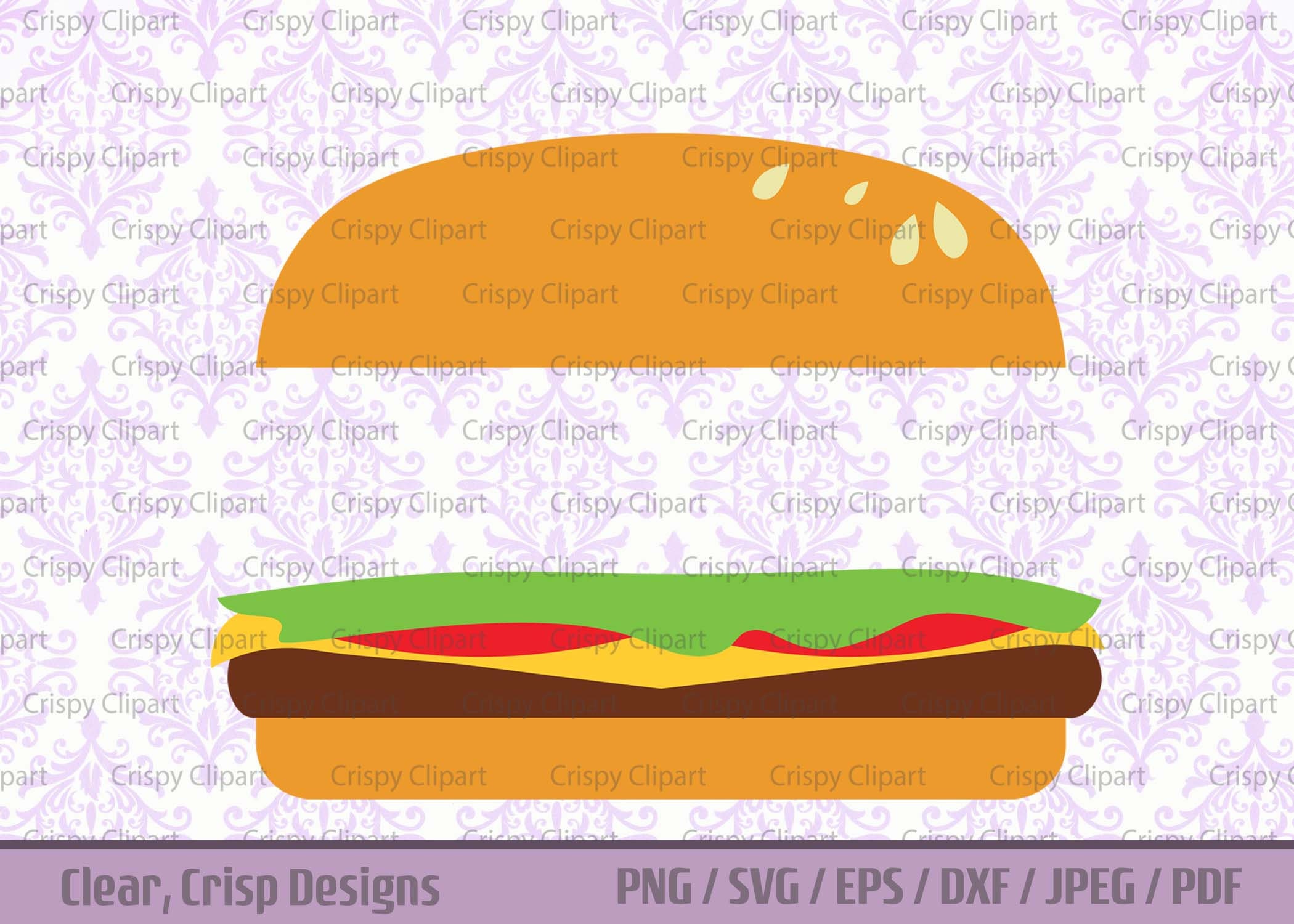Cheeseburger Monogram Custom Name Personalized Gift Food - Etsy
