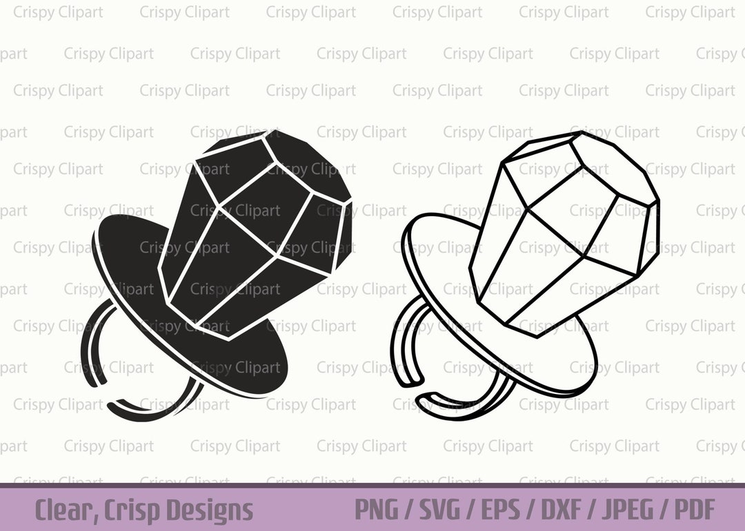 Candy Ring Pop SVG, Diamond Ring Outline Clipart, Candy Jewelry Vector ...