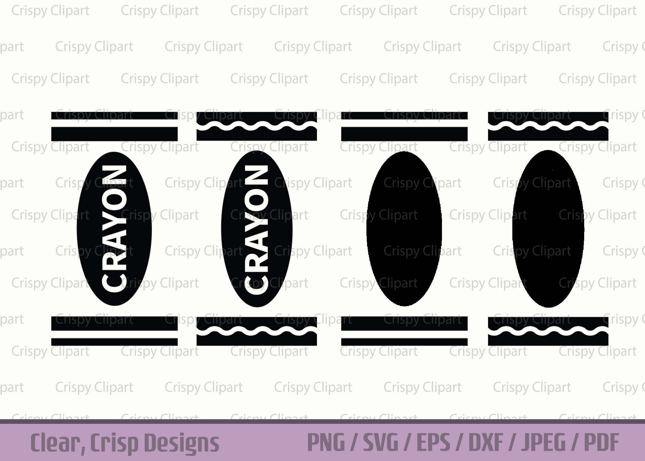 Crayon Wrapper SVG Crayons Cut File DIY Crayon Halloween - Etsy