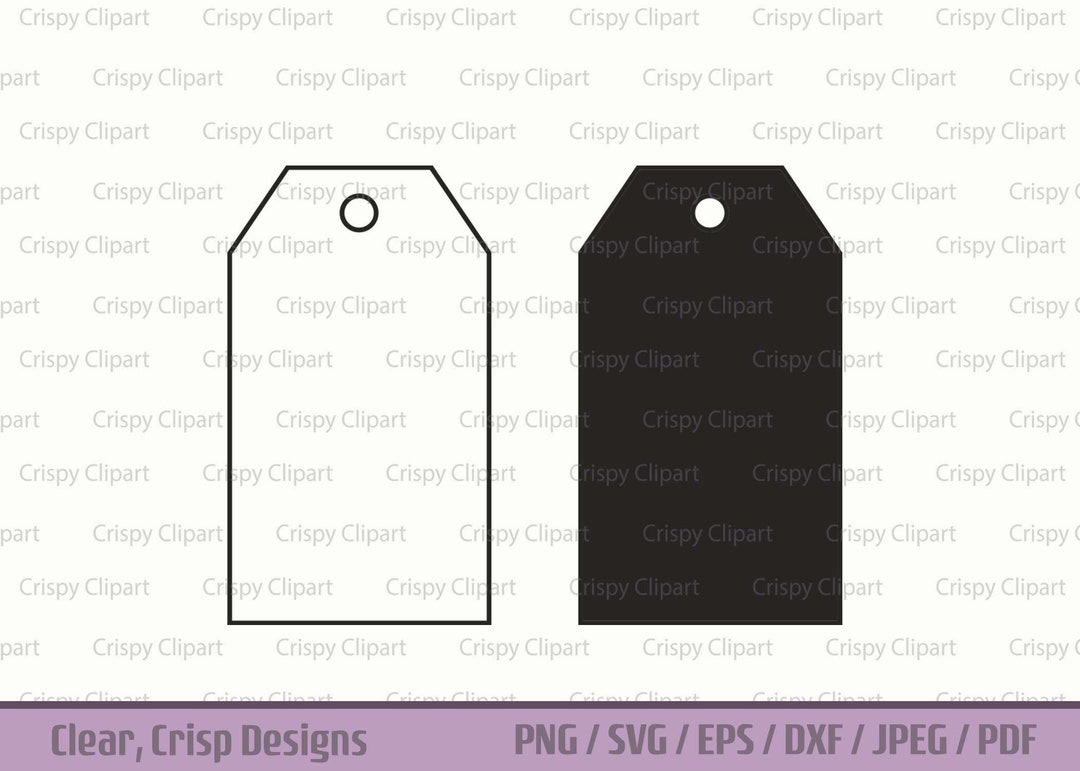 Gift Tag SVG, Blank Tag Clipart, Gift Label Cut File, Tag Outline ...
