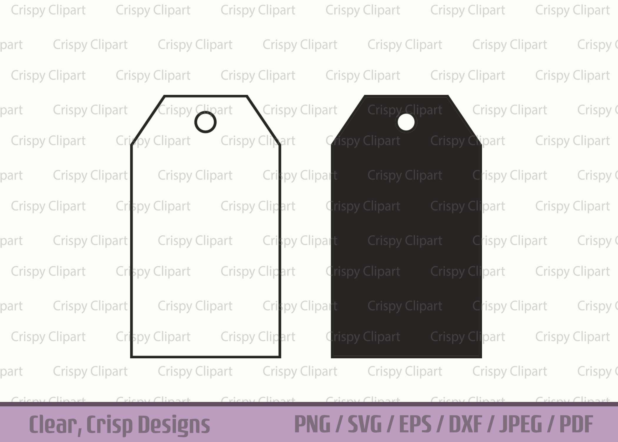 Gift Tag SVG, Blank Tag Clipart, Gift Label Cut File, Tag Outline ...