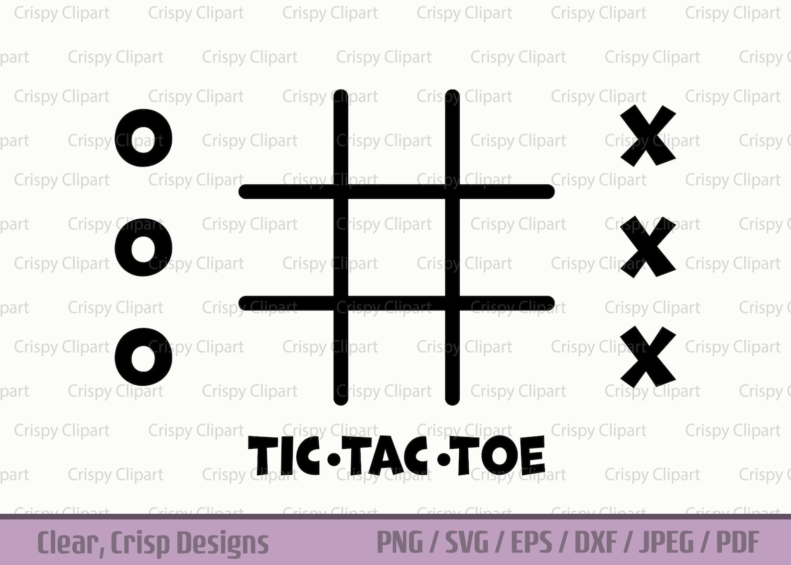 Tic Tac Toe SVG Cut File X's and O's Game Board - Etsy
