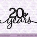 20 Years SVG, China Anniversary Clipart 20 Years Together Cut File ...