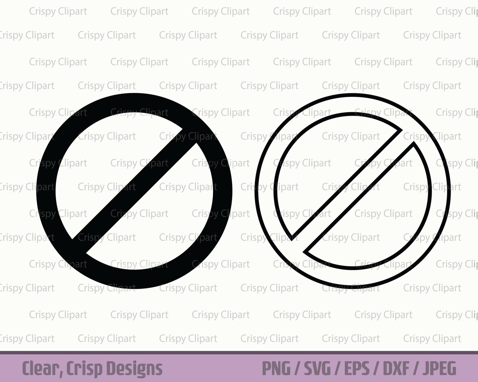 No Sign Silhouette SVG, No Symbol Outline, Prohibition Sign Clipart Cut ...