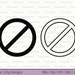 No Sign Silhouette SVG, No Symbol Outline, Prohibition Sign Clipart Cut ...
