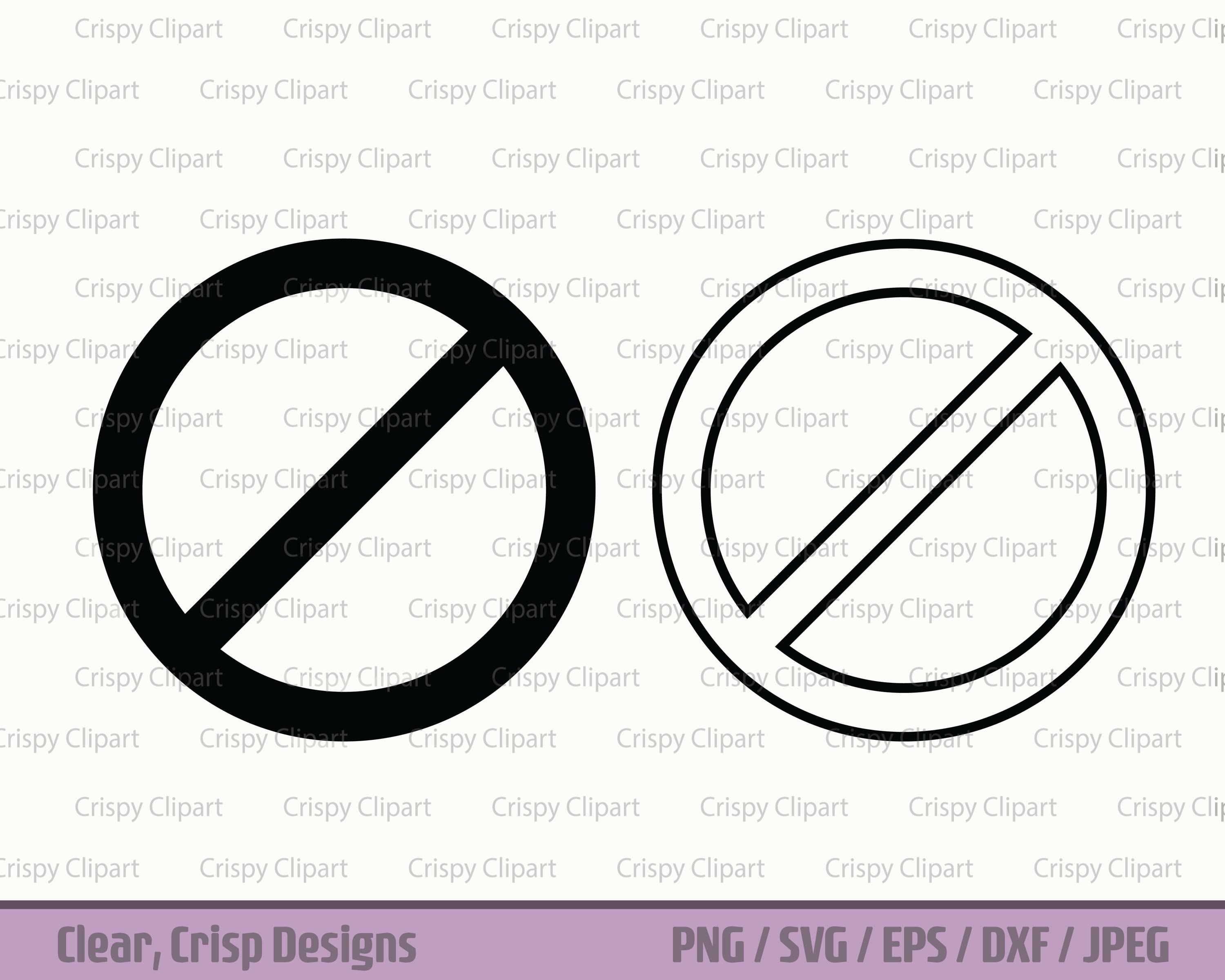 No Sign Silhouette SVG No Symbol Outline Prohibition Sign - Etsy Canada