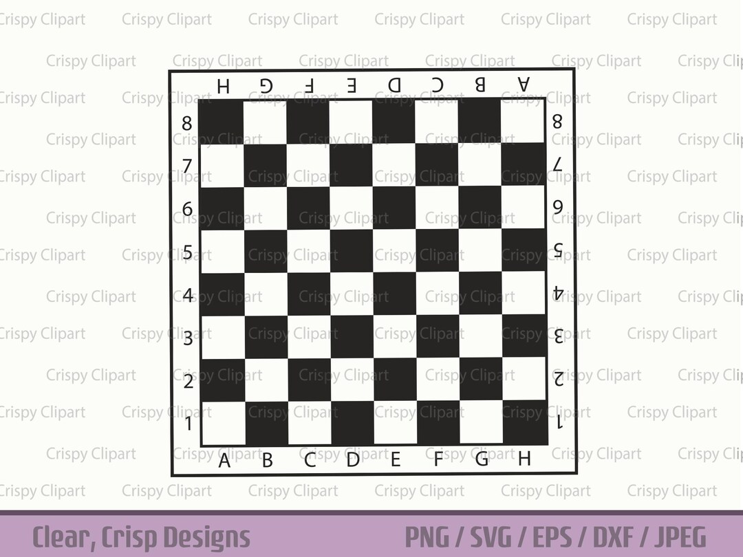 Chess Board SVG Cut File, Gameboard Clipart, Game of Chess Vector Art ...