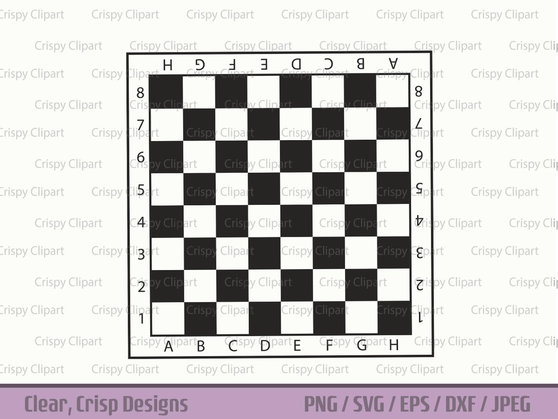 Chess Board SVG Cut File, Gameboard Clipart, Game of Chess Vector Art ...