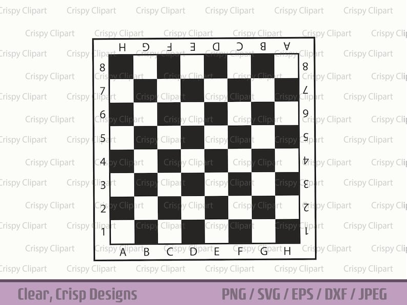 Chess Board SVG Cut File, Gameboard Clipart, Game of Chess Vector Art ...
