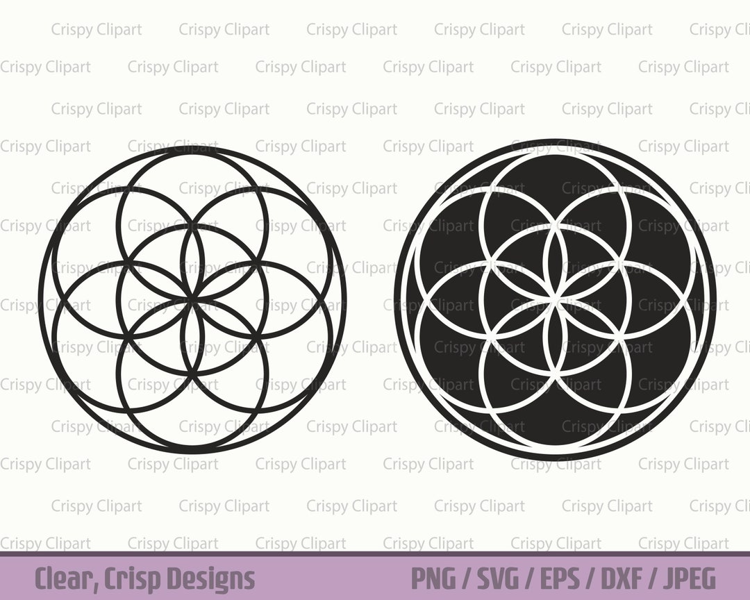 Seed of Life SVG, Seed of Life Clipart Silhouette, Sacred Geometry ...