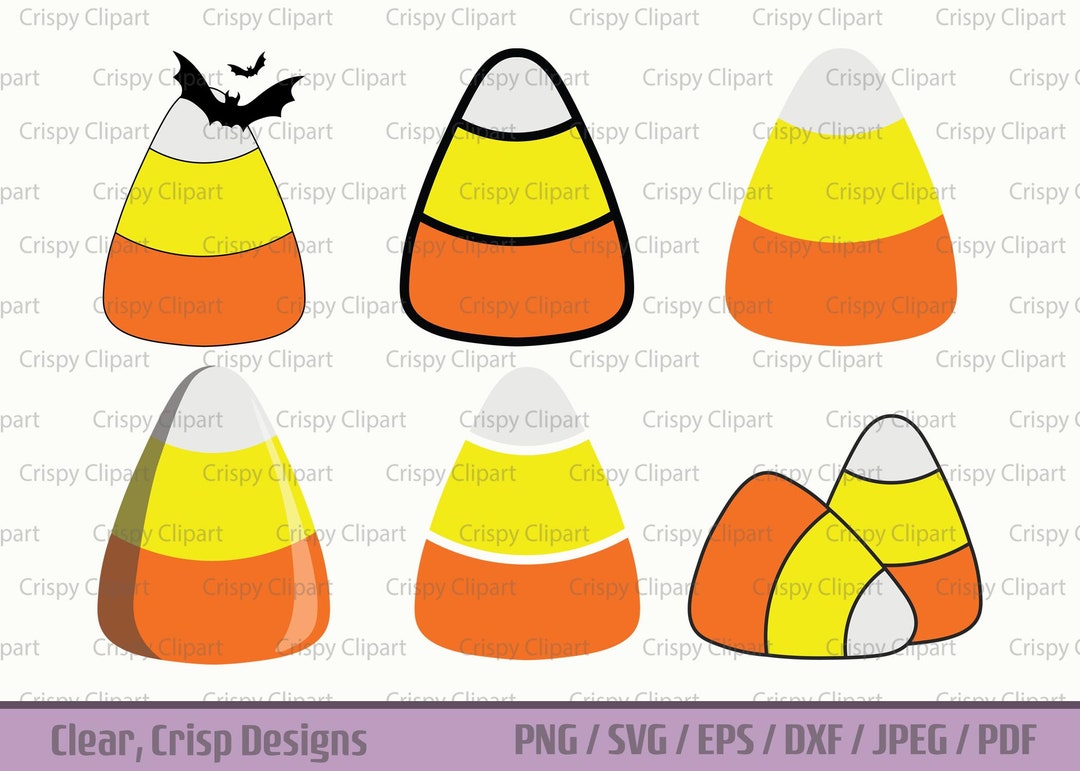 Orange Candy Corn SVG, Halloween Trick or Treat Candy Vector Clipart ...