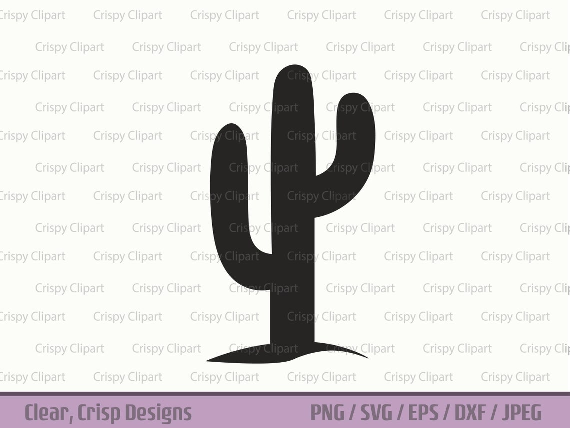 Cactus Silhouette Clipart, Cacti Vector Art, Cactaceae, Desert Plants ...
