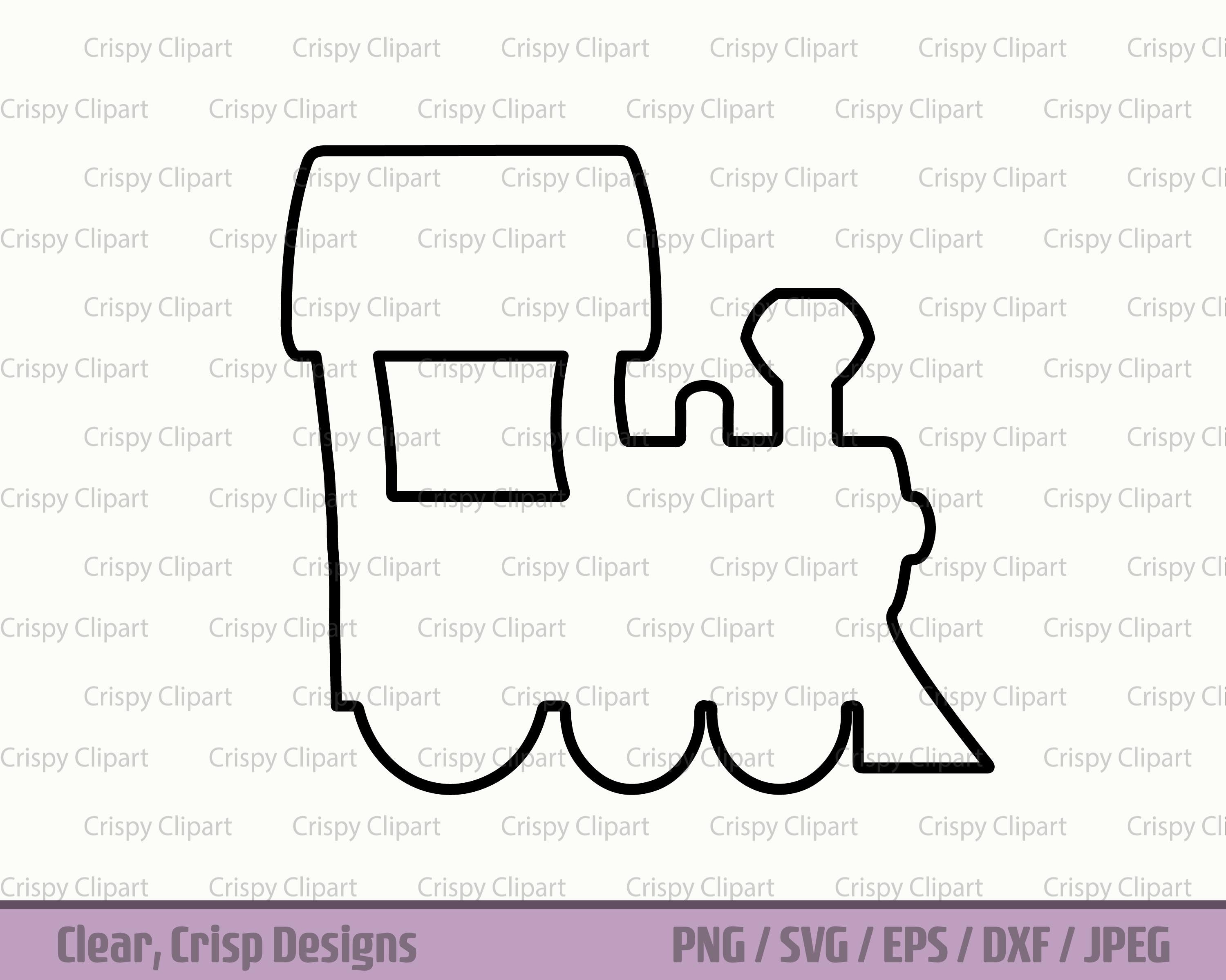 Simple Train Outline Printable